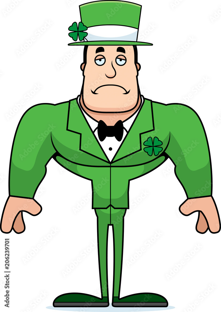 Cartoon Sad Irish Man Stock Vector | Adobe Stock