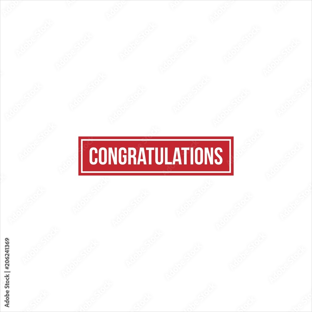 Congratulations stamp business icon logo Stock Vector | Adobe Stock