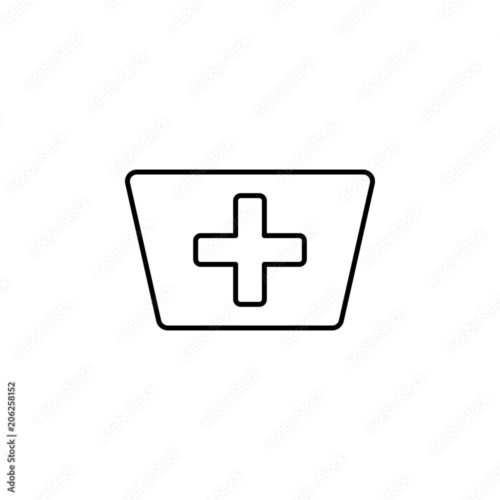 nurse cap line icon. Element of simple medicine icon for mobile concept ...
