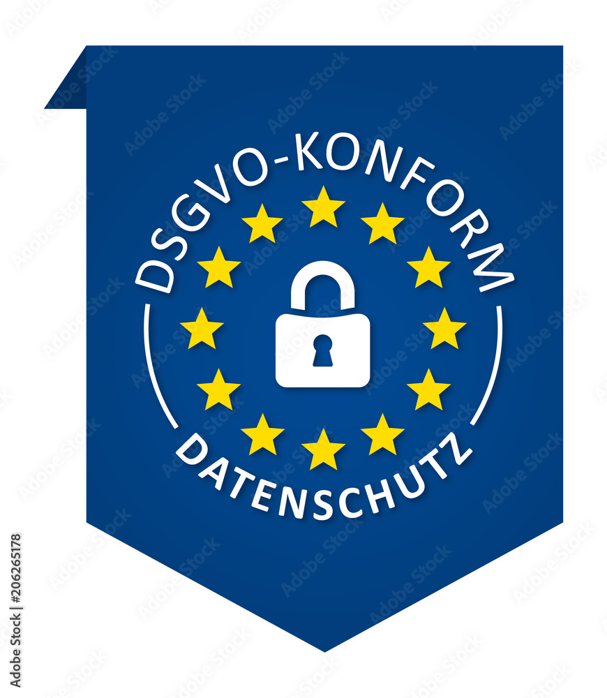 DSGVO Button Web Banner Stock-Vektorgrafik | Adobe Stock