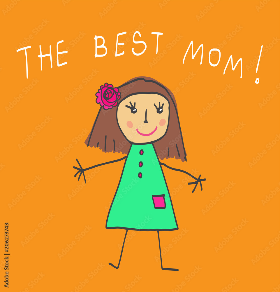 Mother Drawing For Kids