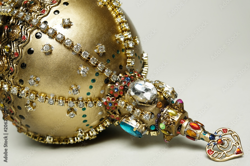 Golden royal regalia and symbol of authority decorated with gems Stock ...