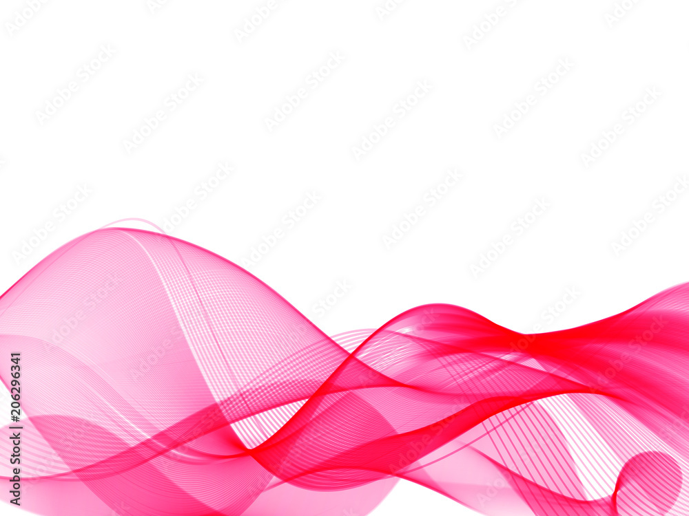 Transparent soft lines on white. Vector smooth pink abstract waves. Stock-Vektorgrafik | Adobe Stock