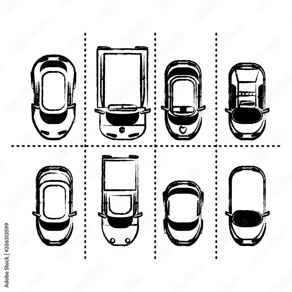 parking lot icon over white background, top view design, vector ...