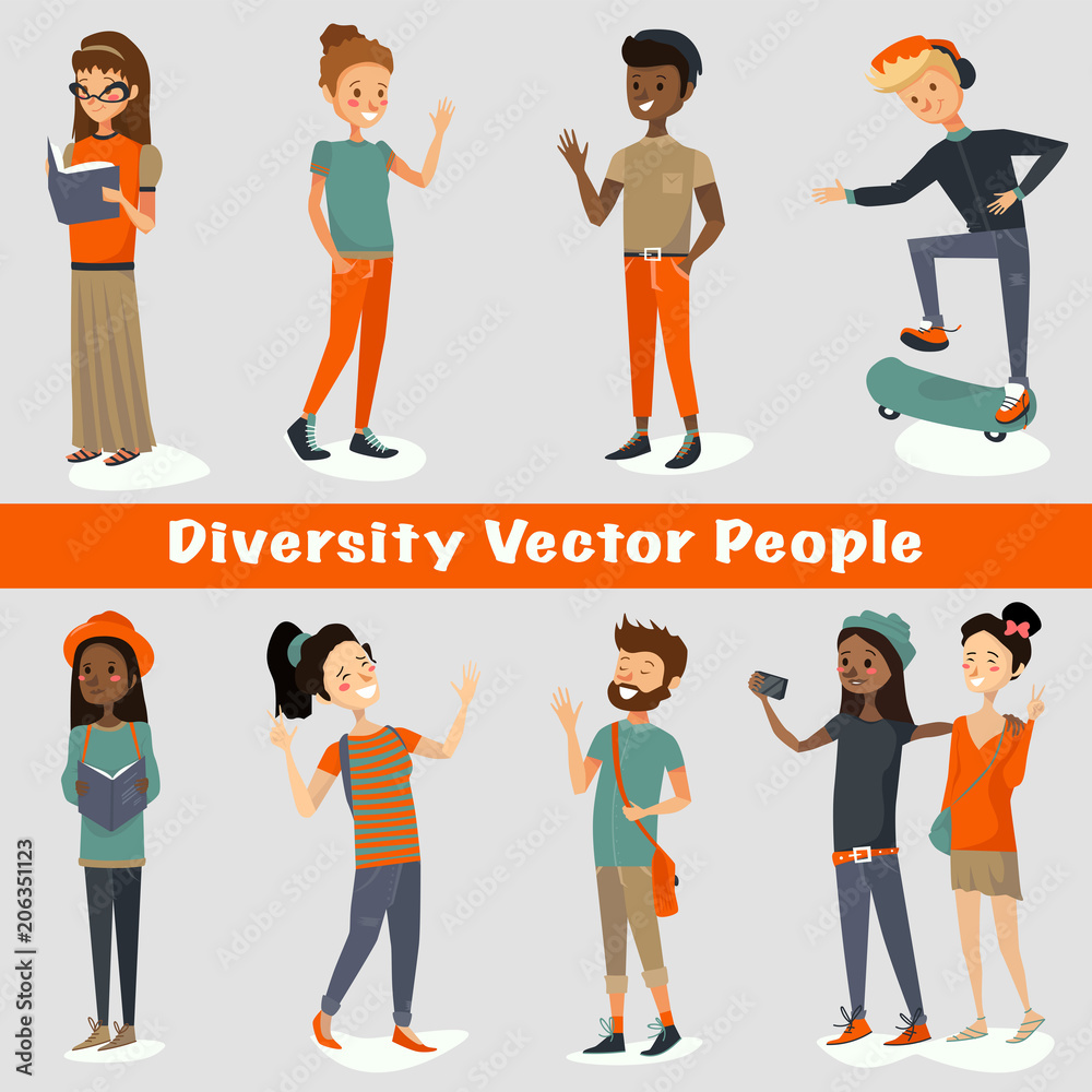 Young People Having Fun Vector
