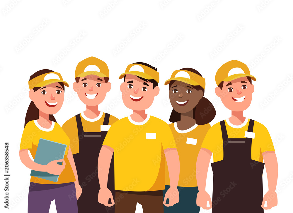 Happy Fast Food Worker