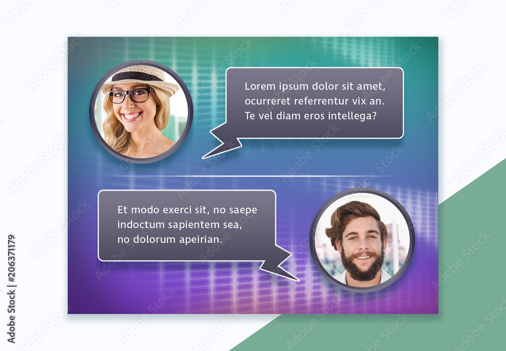 Messaging Window Mockup Stock Template | Adobe Stock