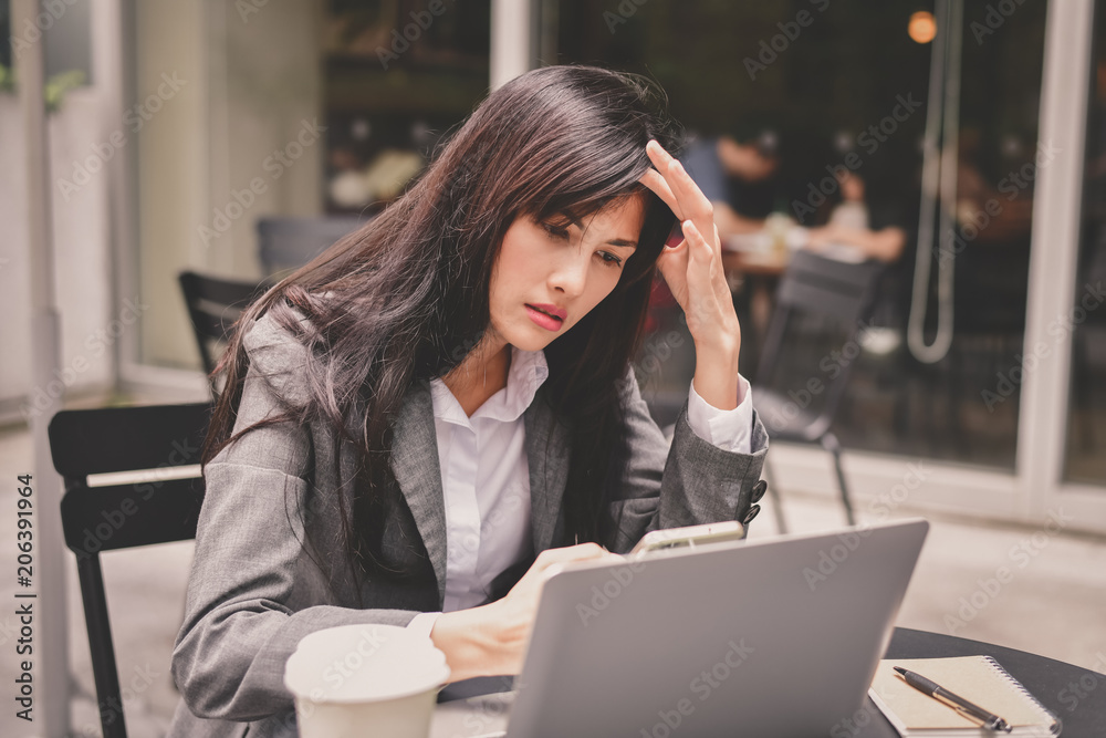 Business Concept. Young businessmen are feeling bad. Young ...