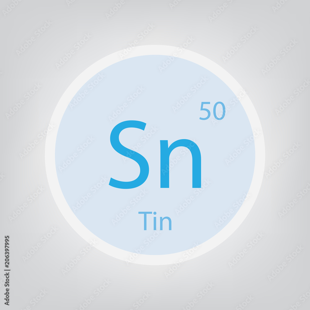 Tin Sn chemical element icon- vector illustration Stock Vector | Adobe ...