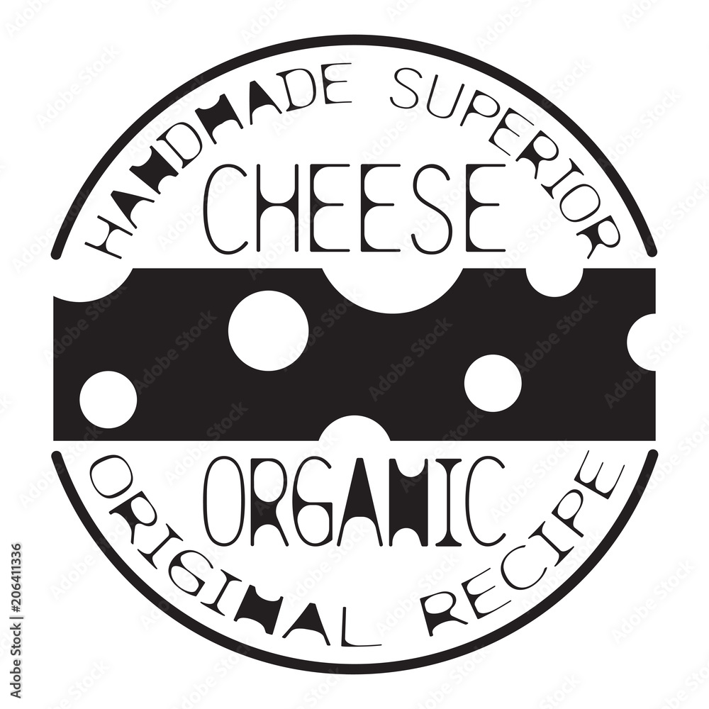 Logo graphic design, cheesemaker typography emblem, print stamp ...