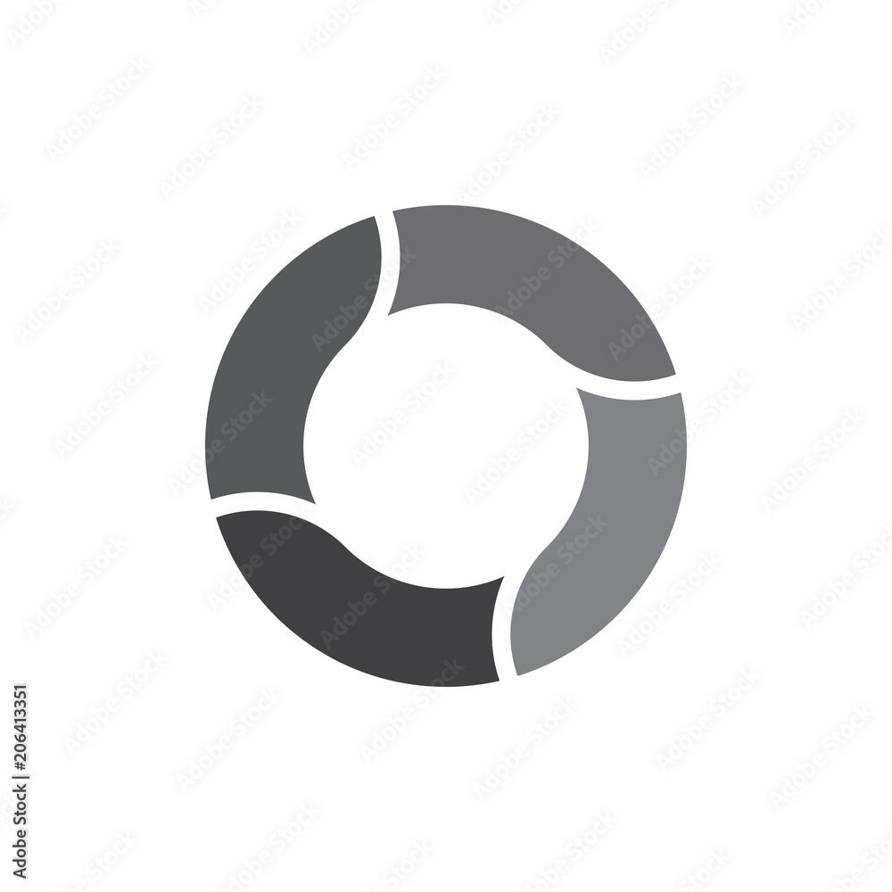 circle logo vector, recycle logo Stock Vector | Adobe Stock