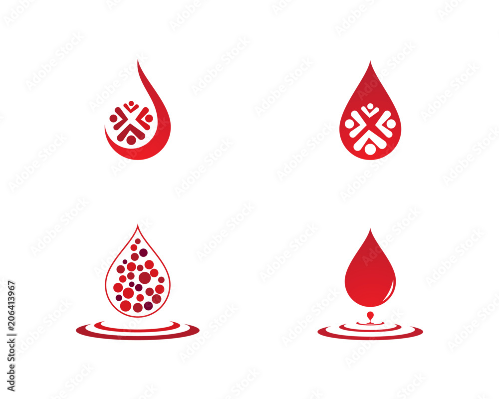 Blood logo icon vector Stock Vector | Adobe Stock