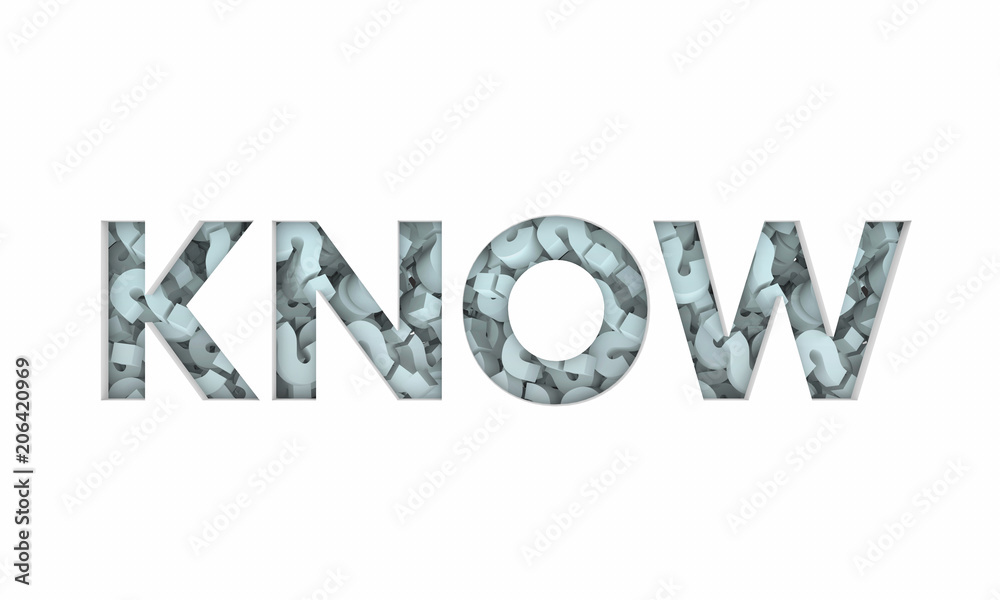 Know Seek Answers Find Facts Truth Question Marks Word 3d Render ...