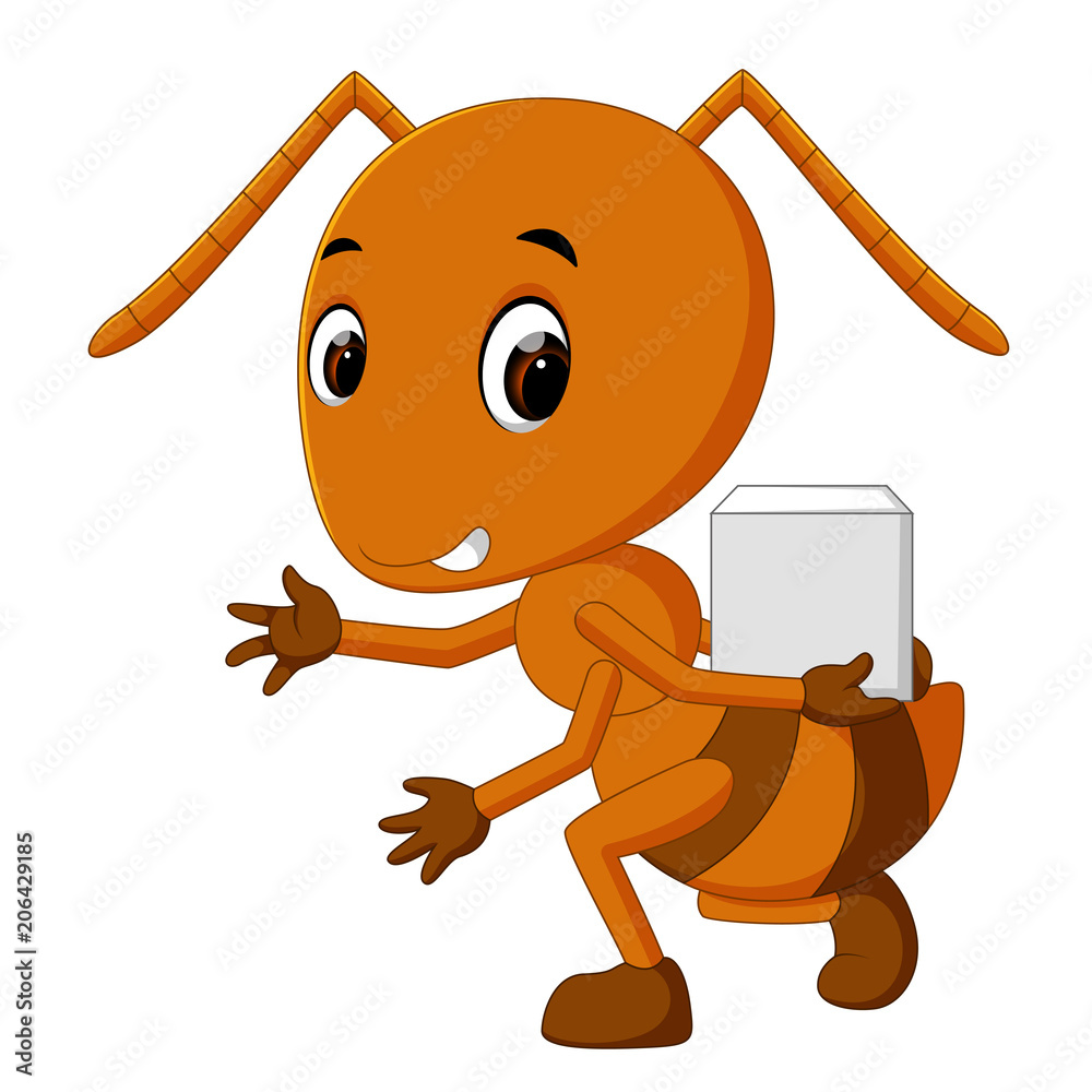 Cartoon ants holding sugar slice Stock Vector | Adobe Stock