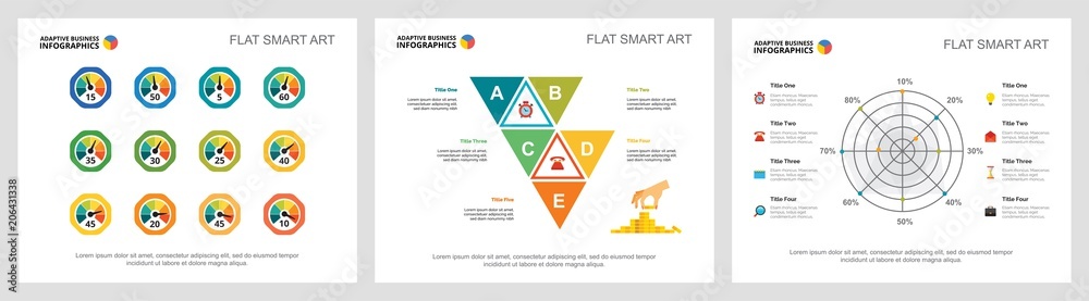 Colorful finance or banking concept infographic charts set. Business ...