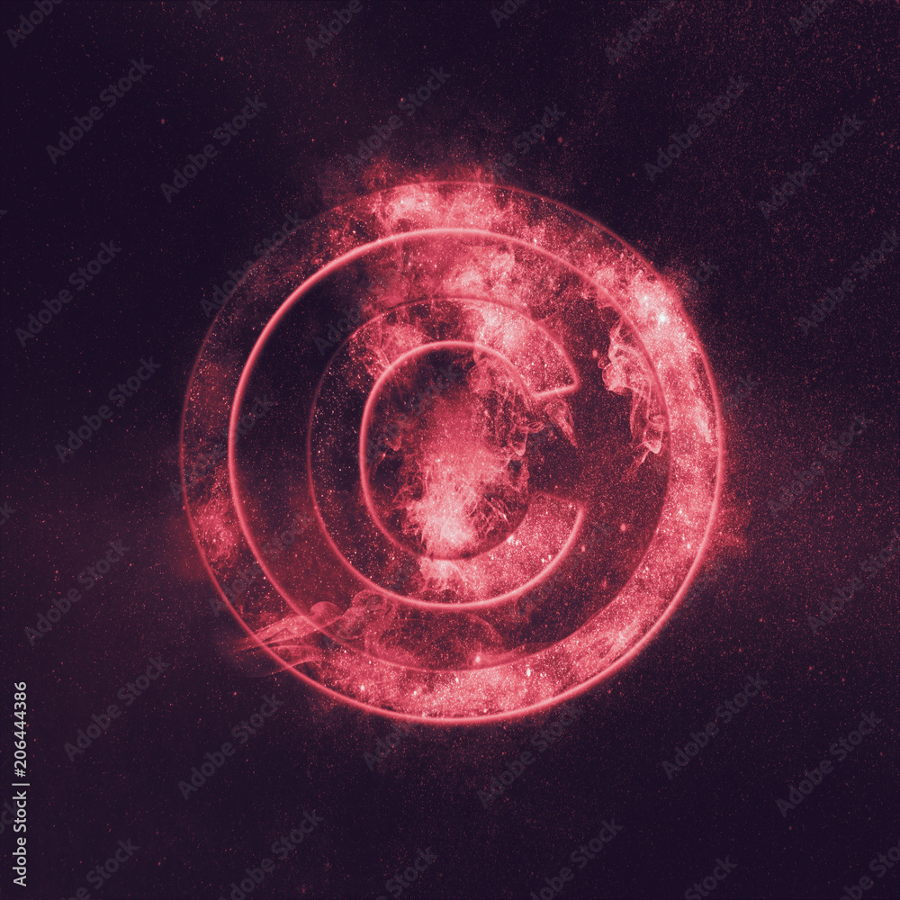 Copyright symbol. Abstract night sky background Stock Illustration ...