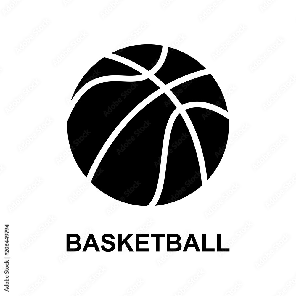 basketball icon silhouette vector Stock Vector | Adobe Stock