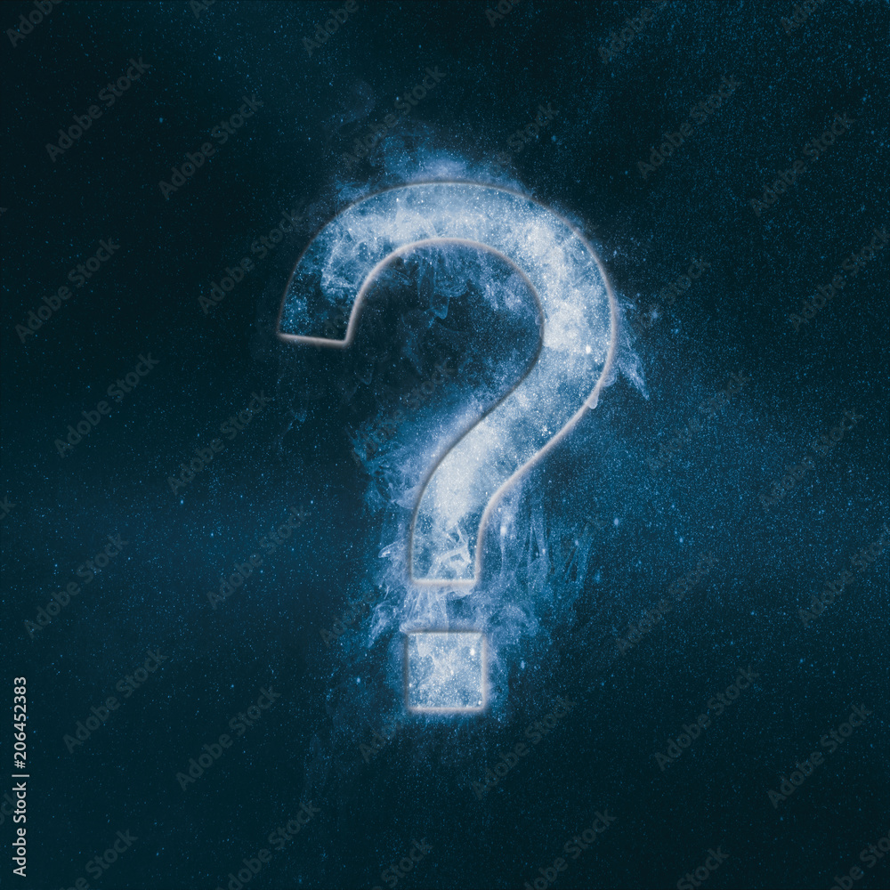 Question mark sign. Abstract night sky background. Stock Illustration ...