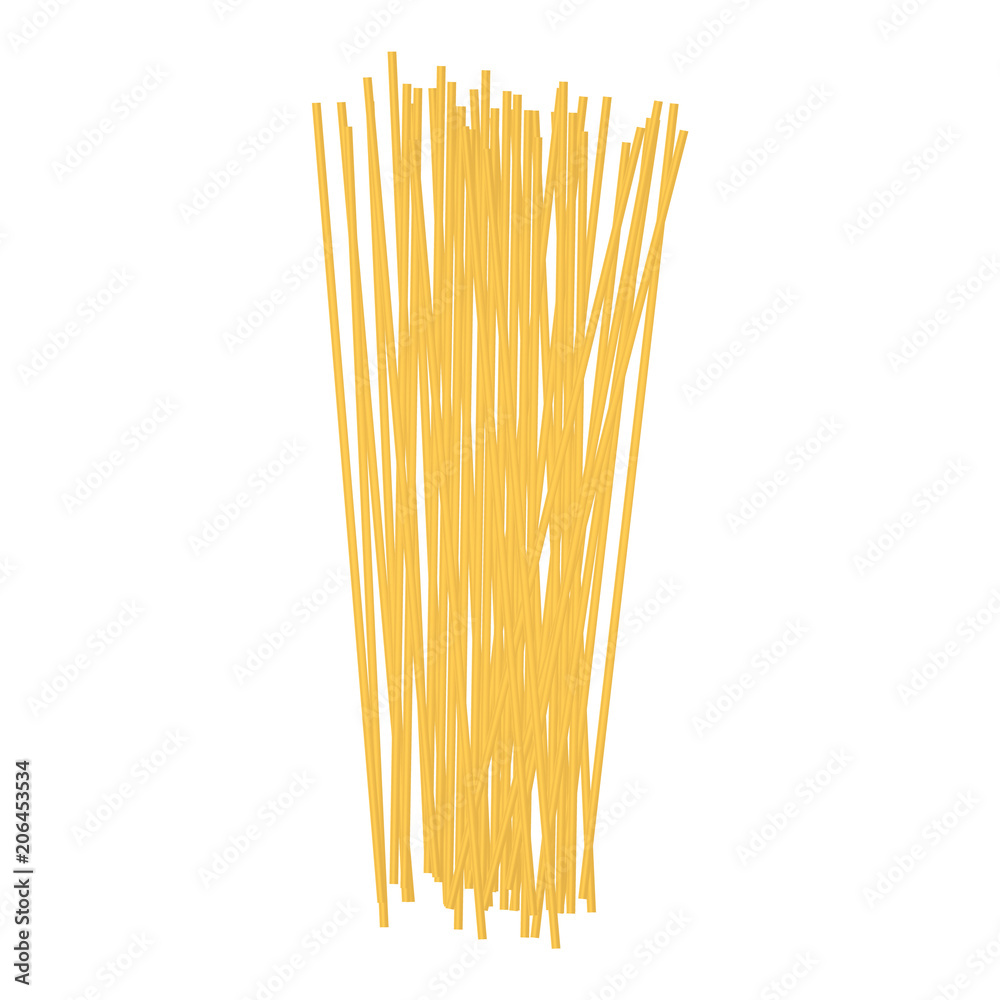 Spaghetti mockup. Realistic illustration of spaghetti vector mockup for ...