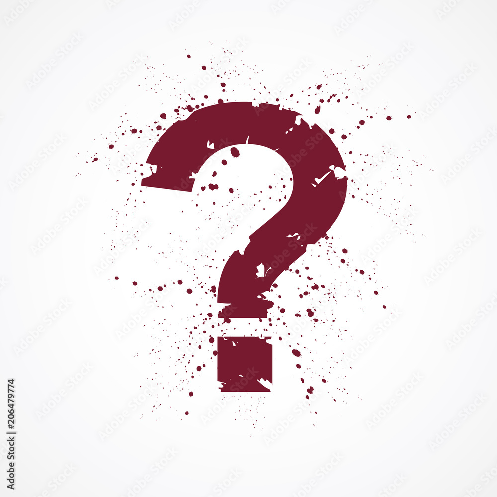 Point d'interrogation-Tâches rouges Stock Vector | Adobe Stock
