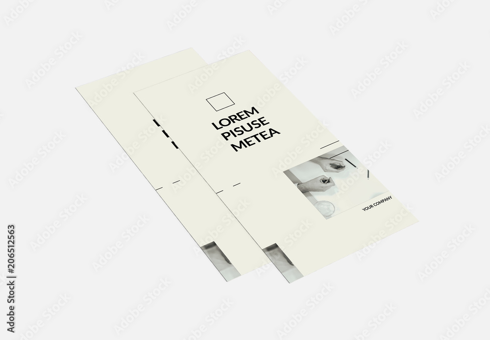 Pale Yellow Trifold Brochure Layout with Black Accents Stock Template ...