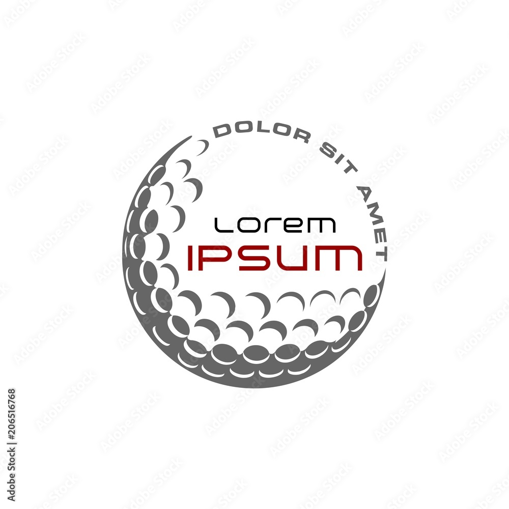 simple golf logo Stock Vector | Adobe Stock