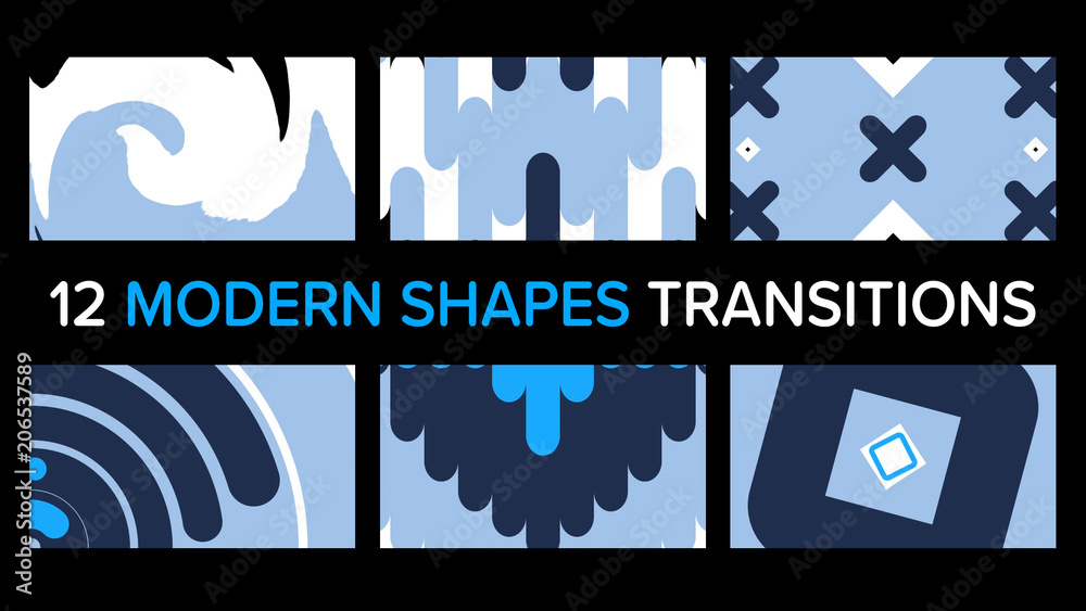 Modern Shapes Transitions Stock Template | Adobe Stock