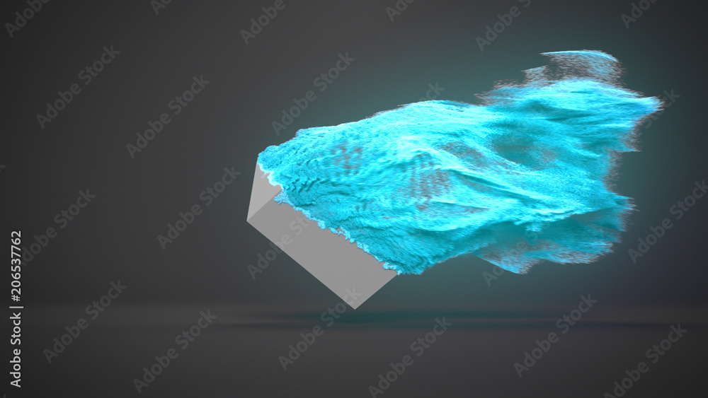 Dissolving 3D Cube Title Stock Template | Adobe Stock