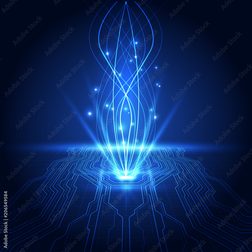 Abstract technology chip processor background circuit board and html ...