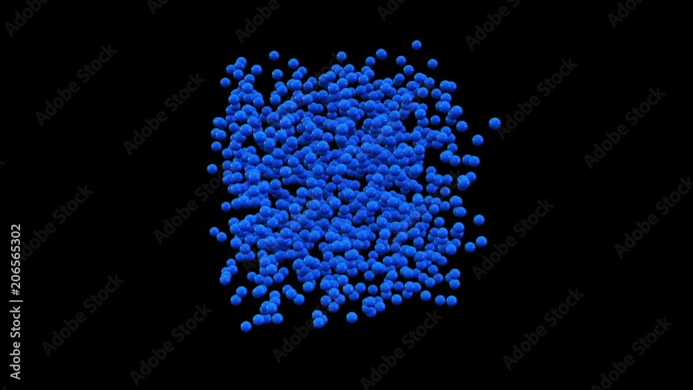 Different states of matter - liquid 3d motion diagram. Set of matter ...