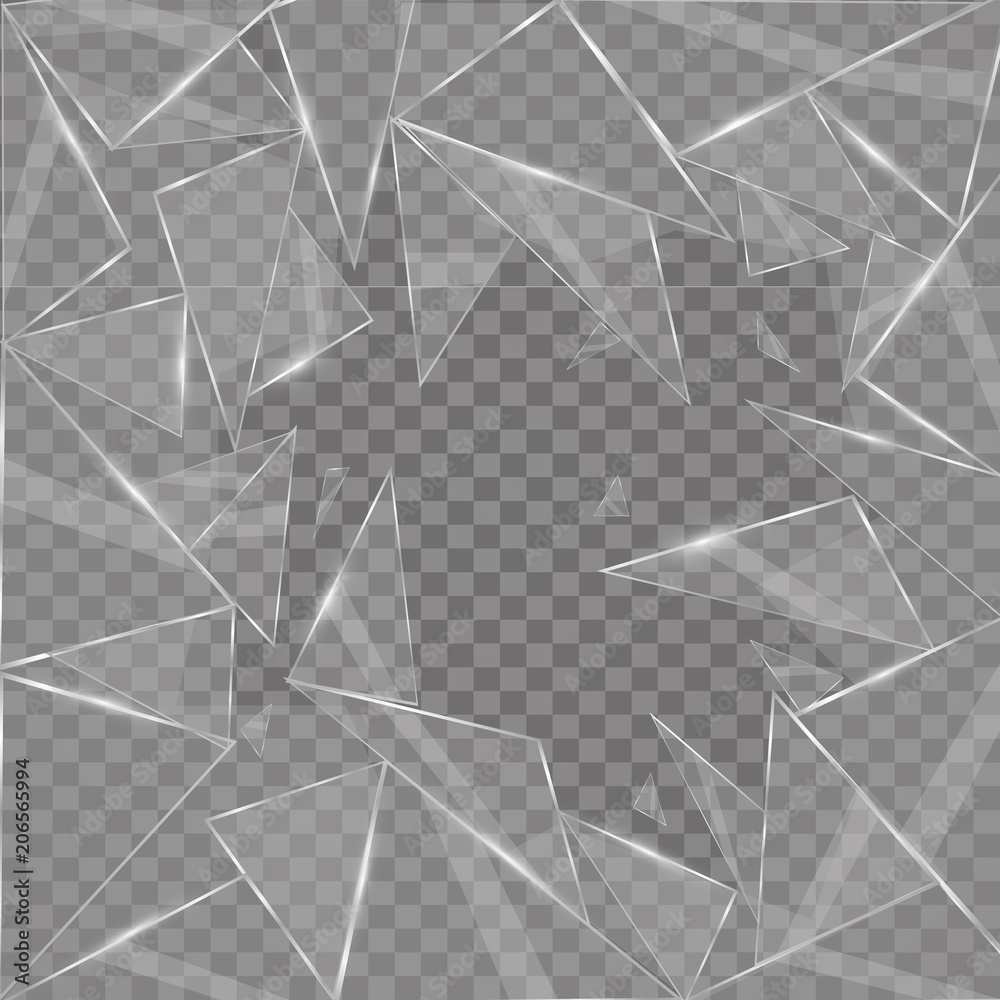 The glass beats and flies in different directions. A beating glass ...