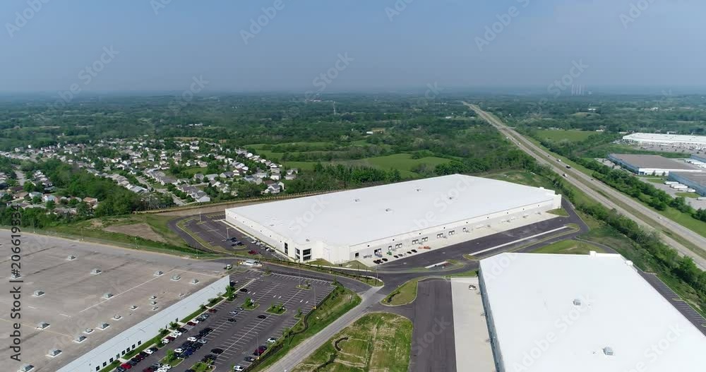 Aerial video warehouse and distribution centers near the Cincinnati ...