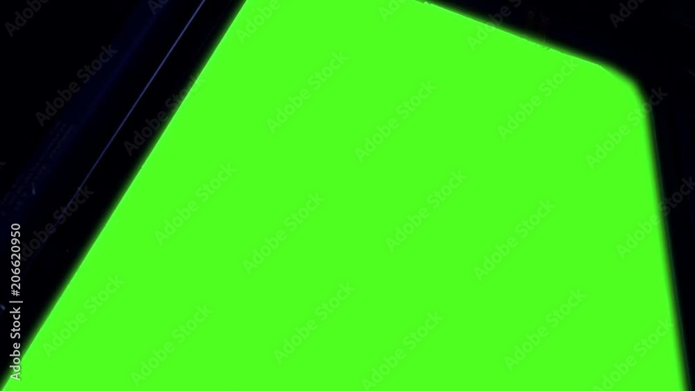 (ISS) International Space Station Window with Green Screen. Zoom In ...