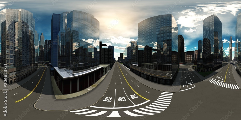 Cityscape, HDRI, Equirectangular projection, Spherical panorama ...