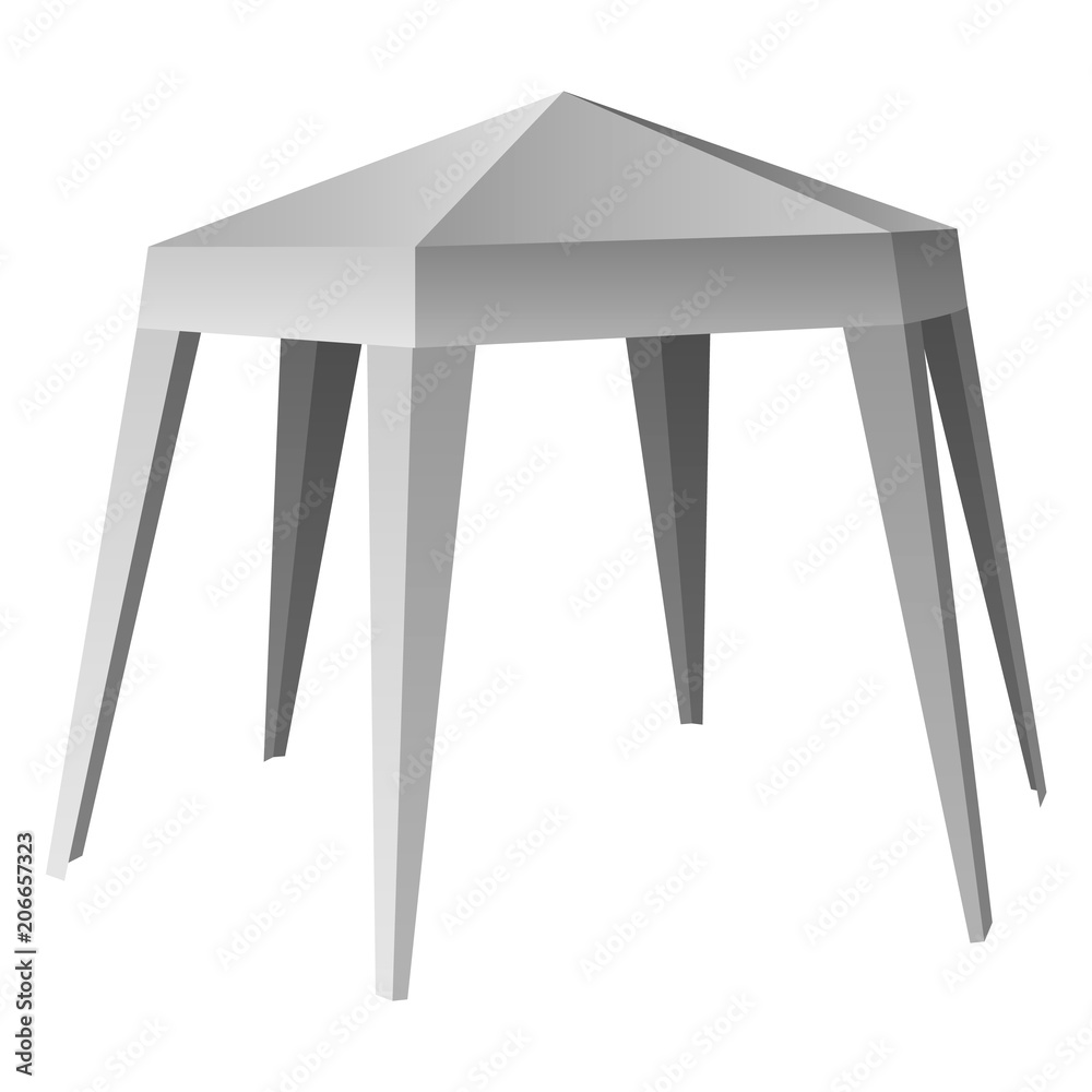 Commercial tent mockup. Realistic illustration of commercial tent ...