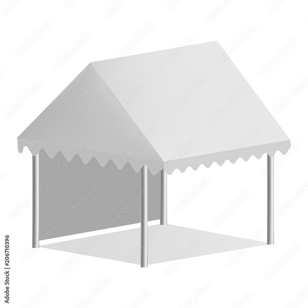 One side tent mockup. Realistic illustration of one side tent vector ...