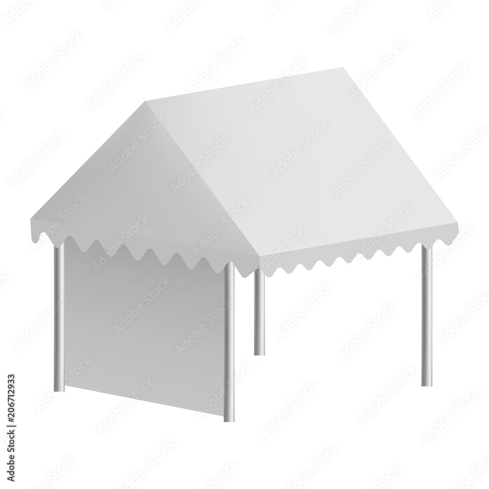 Outdoor tent mockup. Realistic illustration of outdoor tent vector ...