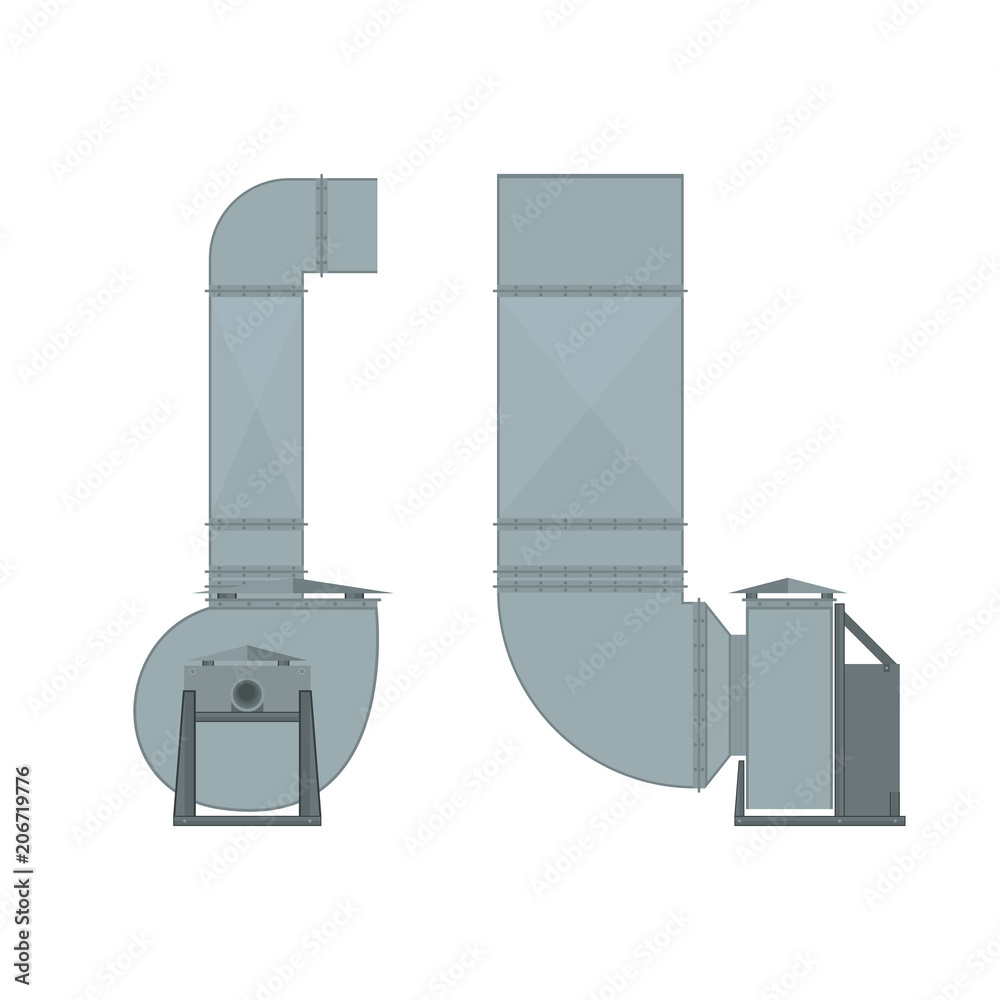 Vector illustration.Ventilation system. Stock Vector | Adobe Stock