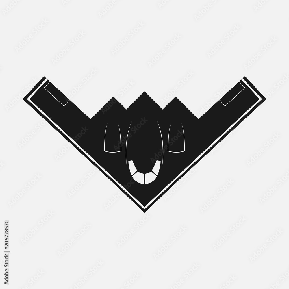 Stealth Bomber B-2. Bomber Aircraft Jet. Black B-2 stealth, Spirit ...