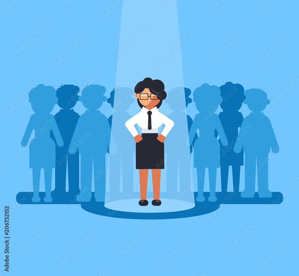 Happy smiling business woman office worker manager person job candidate ...