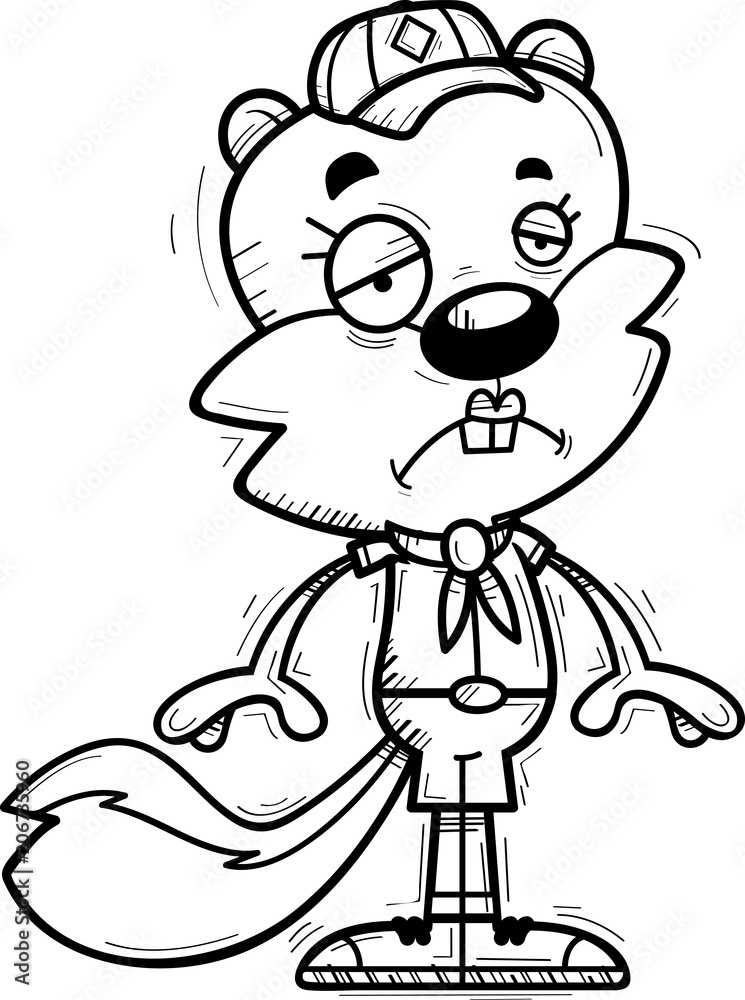 Sad Squirrel Drawing