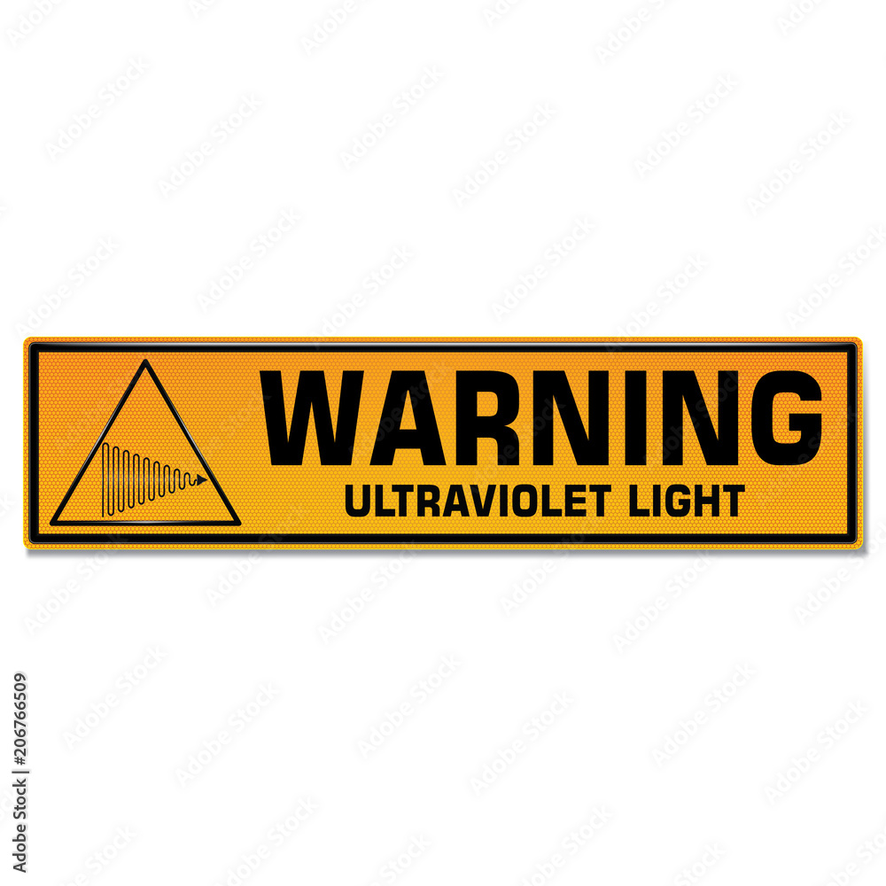 Vector and illustration graphic style,UV Light Hazard symbol,Yellow ...