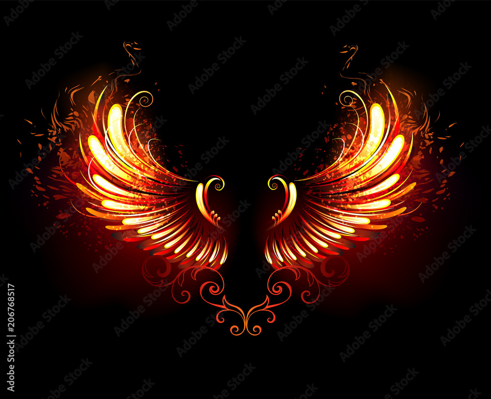 fire wings Stock Vector | Adobe Stock