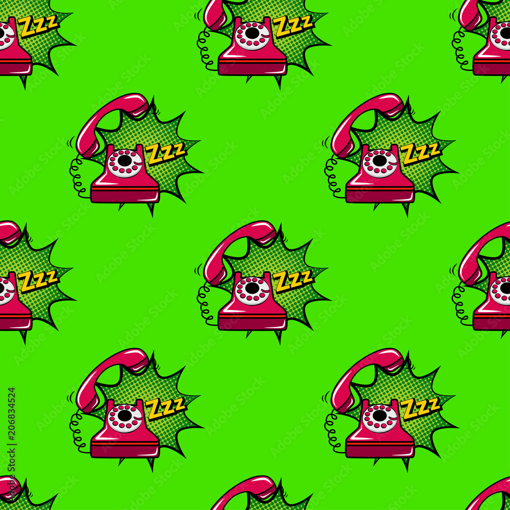 Abstract seamless telephone pattern for girls, boys, clothes. Creative ...