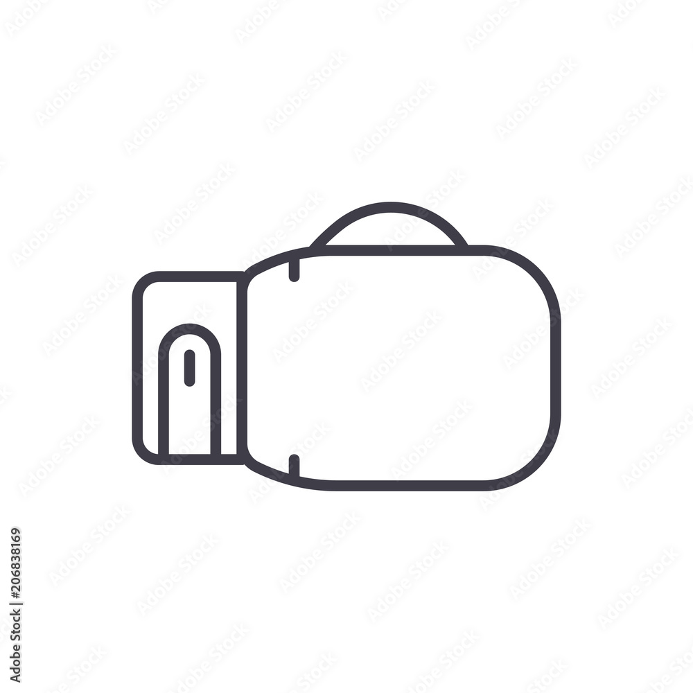 Boxing match black icon concept. Boxing match flat vector symbol, sign ...