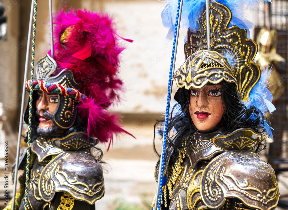 Traditional Sicilian puppets used for The Opera dei Pupi is a ...