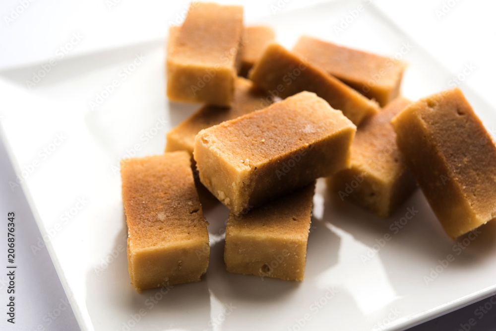 Mysore pak or Mysuru Paaka is south indian cake like sweet Stock Photo ...