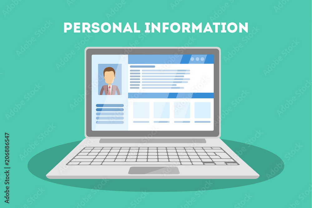 Personal information concept. Stock Vector | Adobe Stock