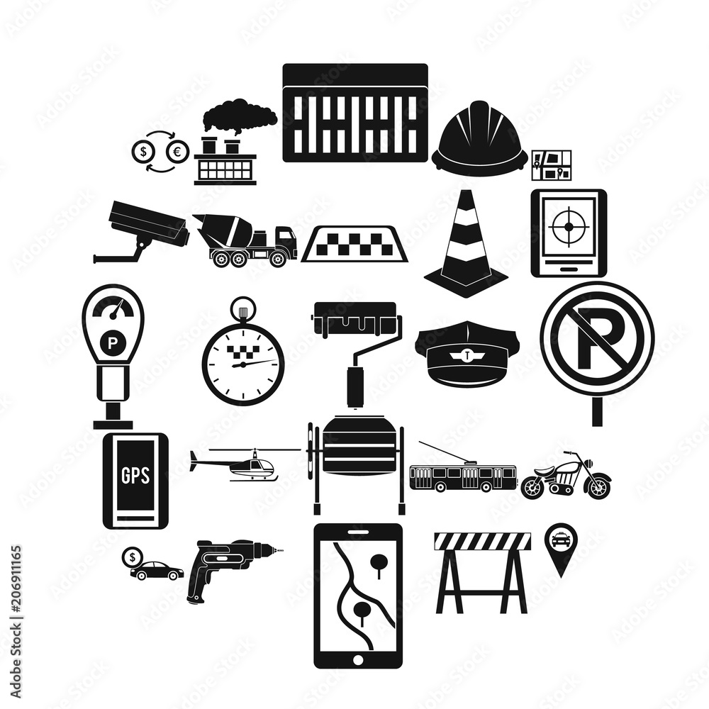 Mechanical engineering icons set. Simple set of 25 mechanical ...