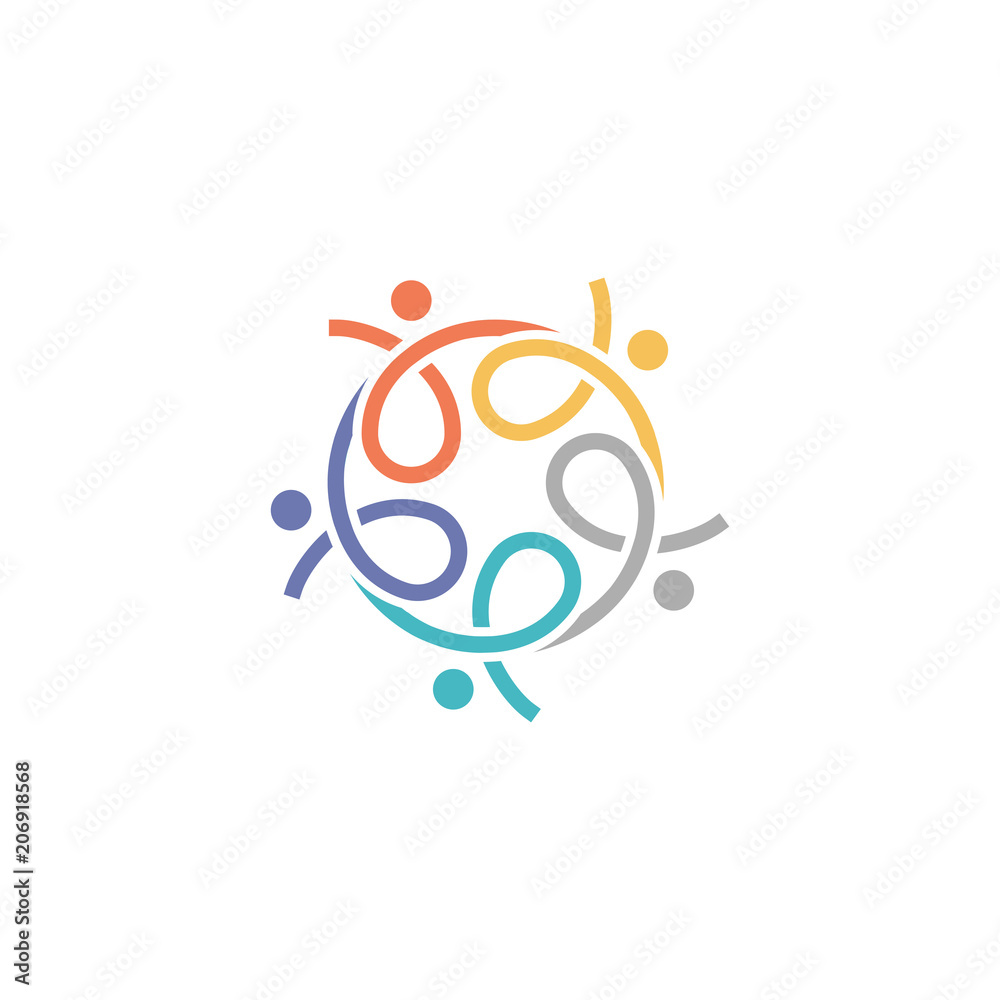 abstract human logo vector Stock Vector | Adobe Stock